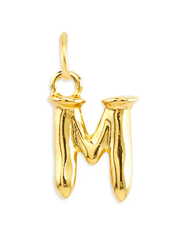 UNODE50 18k -plated Letter Charm - M