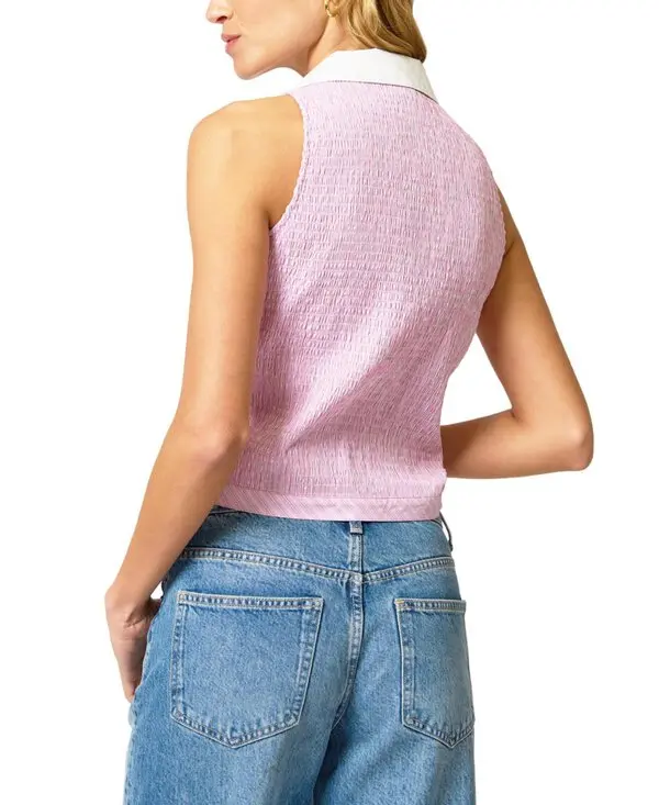 Central Park West Ora Poplin Smocked Halter Top