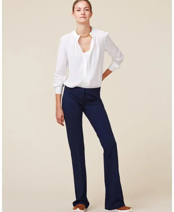 CALLAS MILANO Olympia Longsleeve Silk Top - Ivory