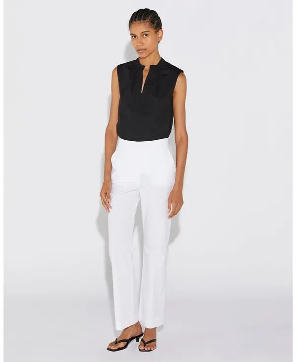 CALLAS MILANO Olympia Sleeveless Poplin Top - Black