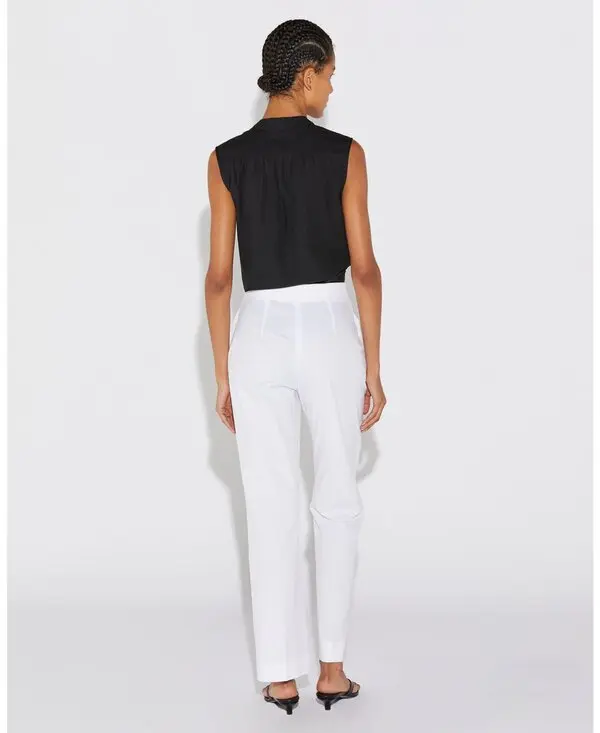 CALLAS MILANO Olympia Sleeveless Poplin Top - Black