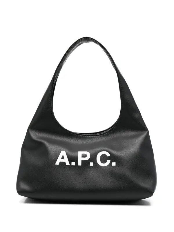 A.p.c. Mini Bag With Magnetic Closure And Logo Detail - Nero