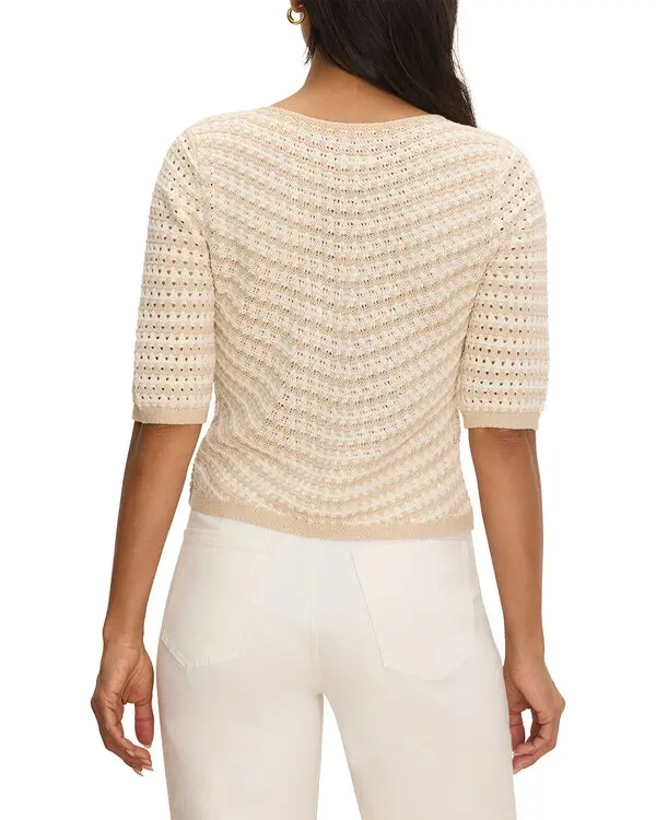 NIC+ZOE Crochet Boat Neck Sweater