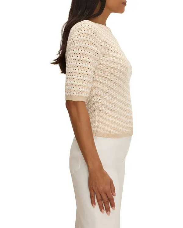 NIC+ZOE Crochet Boat Neck Sweater