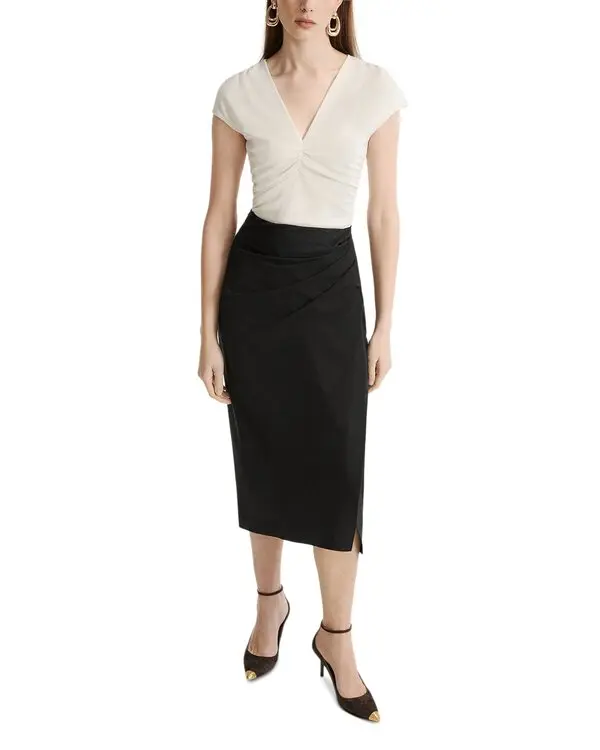 Marella Draped Wool Blend Skirt