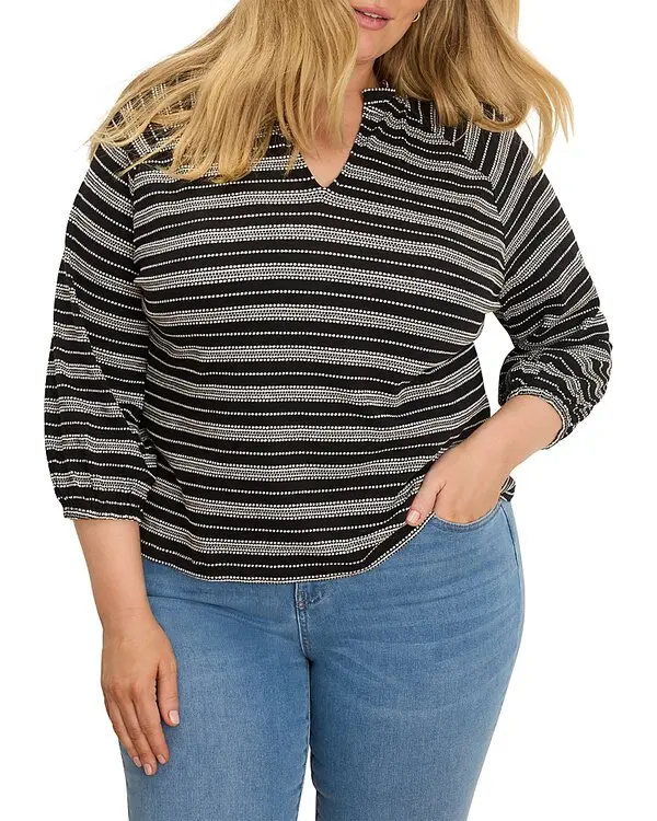 NIC+ZOE Dashing Stripe Knit Top