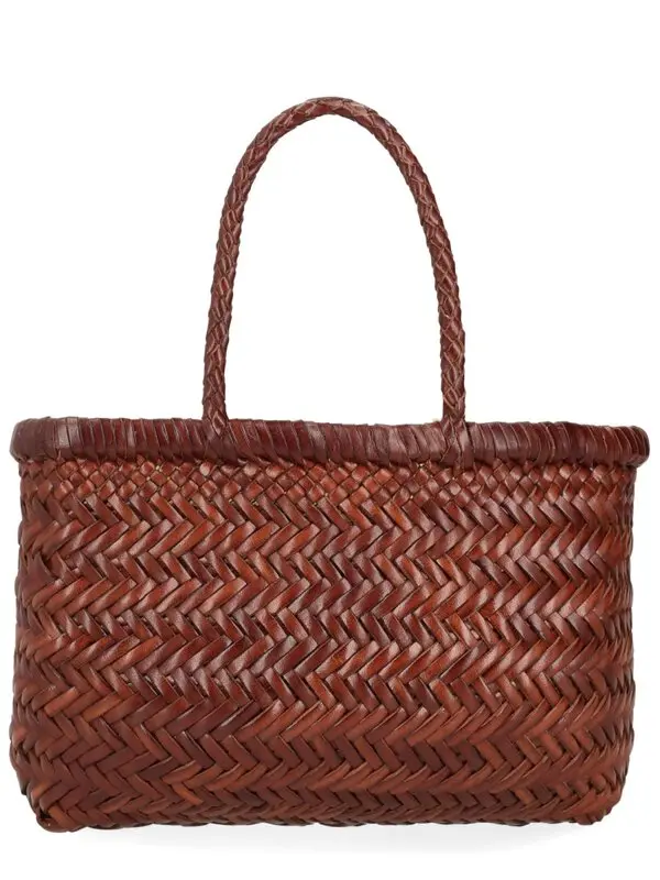 Dragon Diffusion Mini Gora Woven Leather Bag - Brown