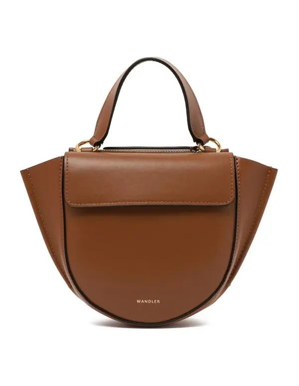 WANDLER Mini Leather Top-handle Bag - Marrone