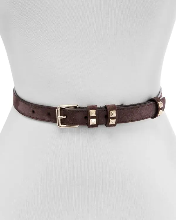 Valentino Garavani Rockstud Suede Belt
