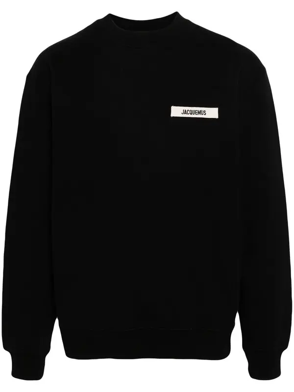 Jacquemus Cotton Logo Sweatshirt - Black