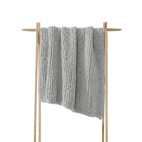 SUNDAY CITIZEN Snug Chunky Knit Throw - Cloud Grey