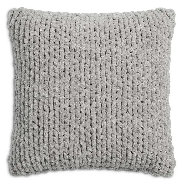 SUNDAY CITIZEN Snug Chunky Knit Throw Pillow, 20 X 20 - Cloud Grey