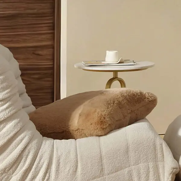 SUNDAY CITIZEN Faux Fur Throw Pillow, 20 X 20 - Tan