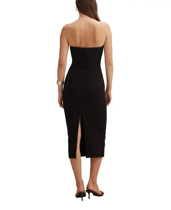 EVER NEW Betty Strapless Bodycon Midi Dress