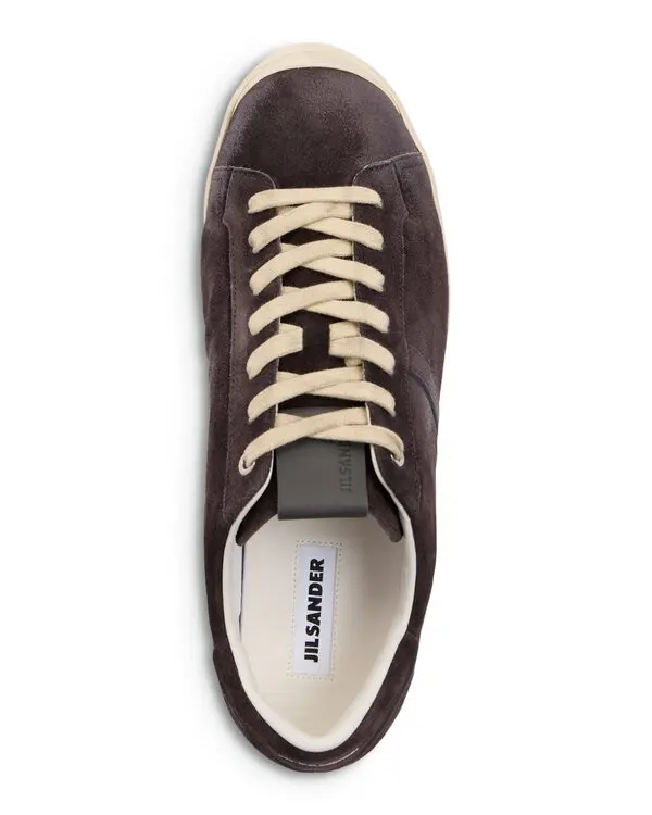 JIL SANDER Leather Lace-up Sneakers - Magnet