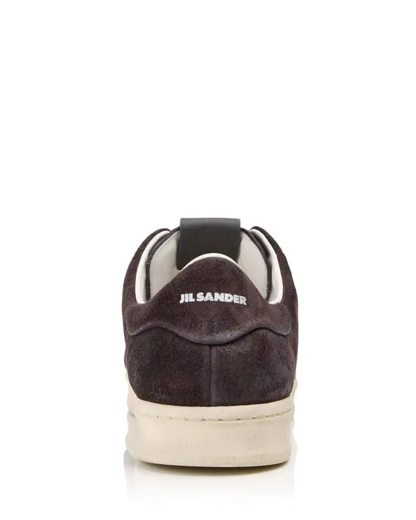 JIL SANDER Leather Lace-up Sneakers - Magnet