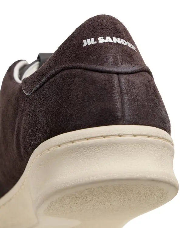JIL SANDER Leather Lace-up Sneakers - Magnet