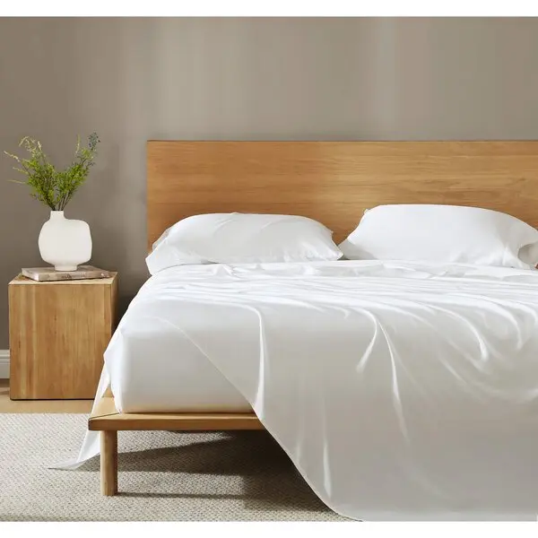 SUNDAY CITIZEN Silky Flat Sheet, Queen - White