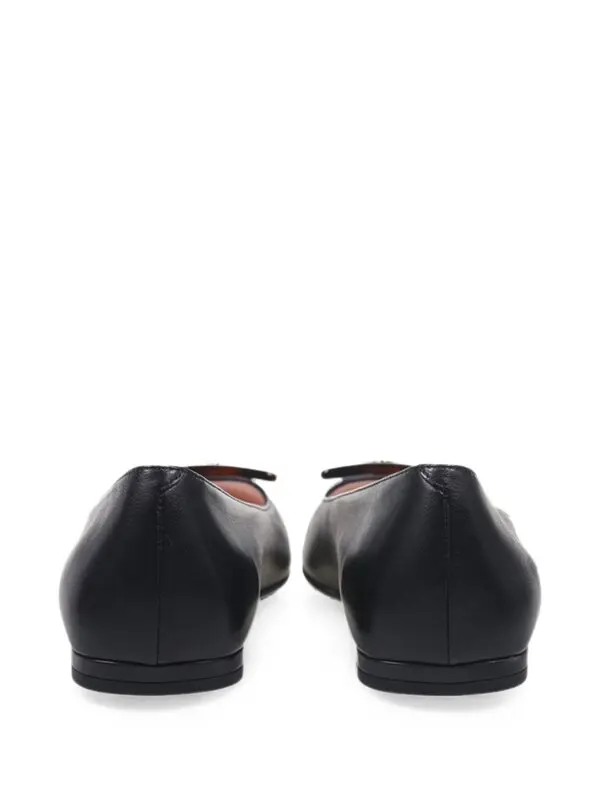 ROGER VIVIER Gommettine Leather Ballerina Flats