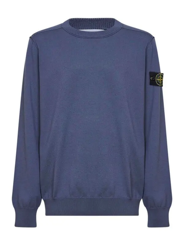 Stone Island Crew Neck Sweater With Logo