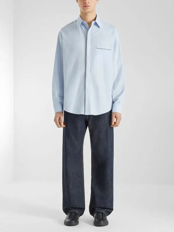 Fendi Straight Leg Jeans With Ff Selleria Detail