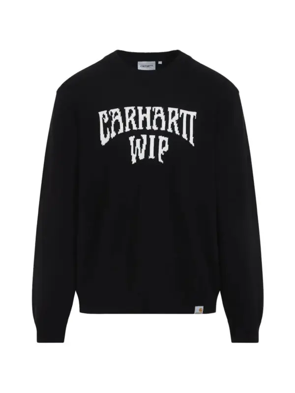 Carhartt Work In Progress Intarsia Logo Crew Neck Sweater
