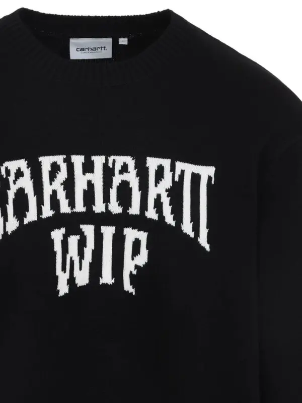 Carhartt Work In Progress Intarsia Logo Crew Neck Sweater