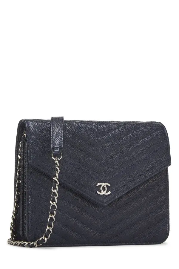 Chanel Caviar Chevron Envelope Wallet On Chain