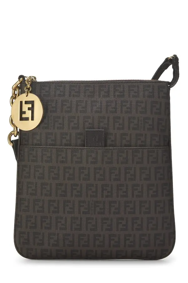 Fendi Zucchino Coated Canvas Messenger - Brown