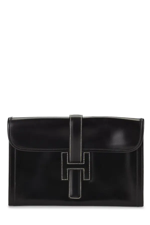 Hermès Box Calf Jige - Black