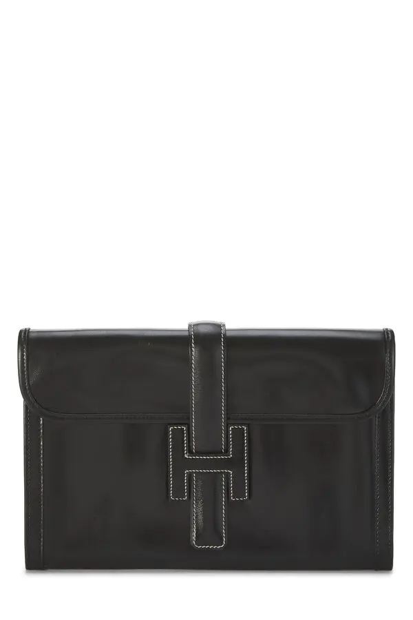 Hermès Box Calf Jige - Black