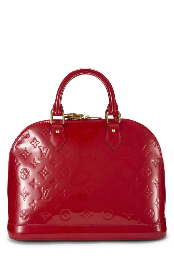 LOUIS VUITTON Monogram Vernis Alma Nm - Red