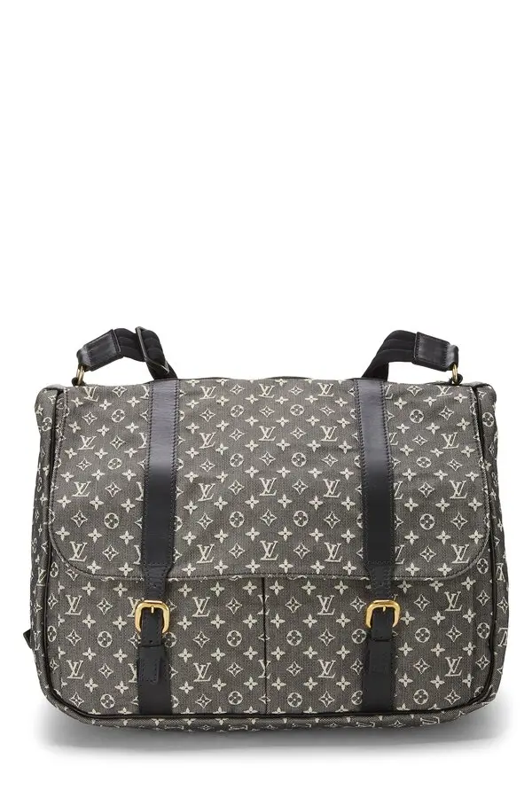 LOUIS VUITTON Monogram Mini Lin Sac Maman - Black