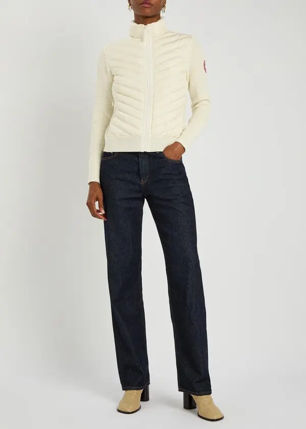 Canada Goose Hybridge Padded Shell And Wool-knit Jacket