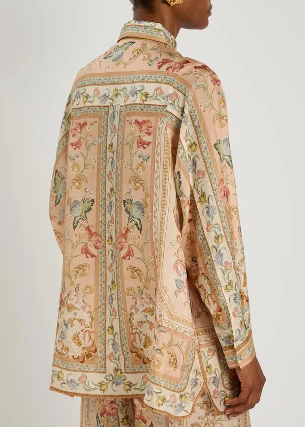 Zimmermann Roselight Printed Silk Shirt