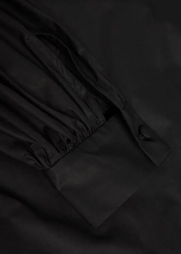 La DoubleJ Poet Cotton-poplin Shirt With Puff Sleeves And Dropped Shoulders