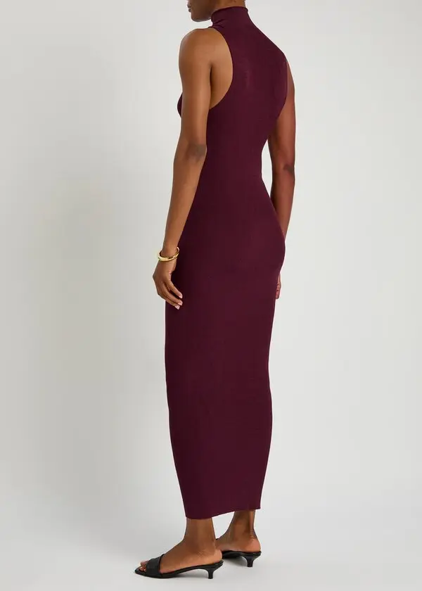 ARMARIUM Fine-knit High-neck Midi Dress