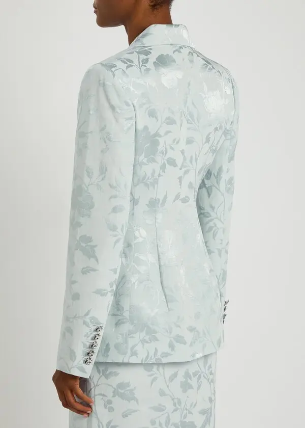 PATRICK MCDOWELL Alice Floral Jacquard Woven Blazer