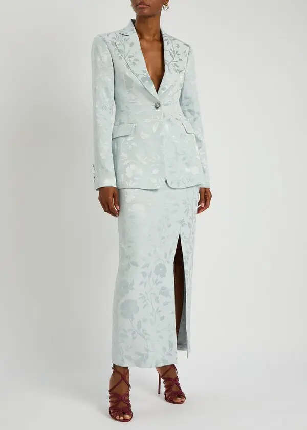 PATRICK MCDOWELL Alice Floral Jacquard Woven Blazer