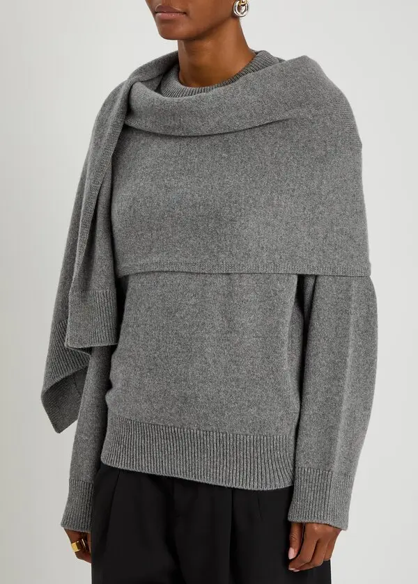 ARMARIUM Alida Scarf-effect Wool And Cashmere-blend Jumper