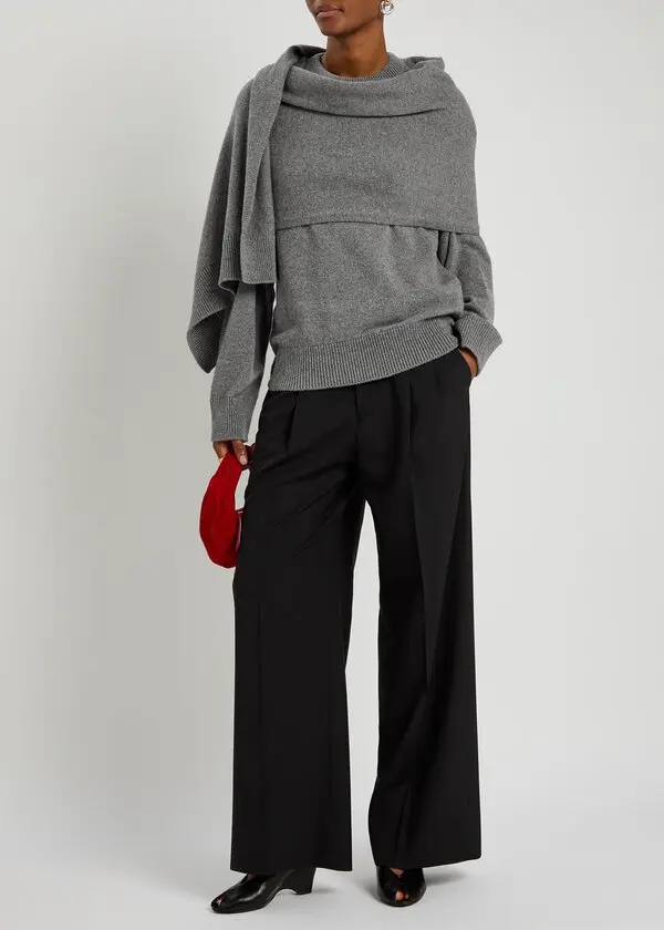ARMARIUM Alida Scarf-effect Wool And Cashmere-blend Jumper