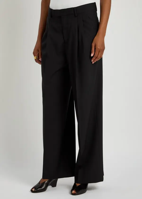 ARMARIUM Giorgia Pleated Wide-leg Wool Trousers