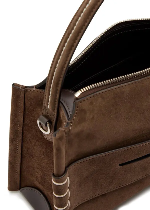 JW Anderson Suede Loafer Shoulder Bag - Brown