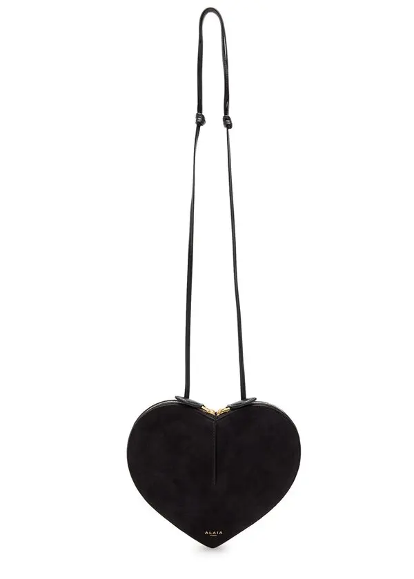 Alaïa Le Coeur Suede And Leather Cross-body Bag