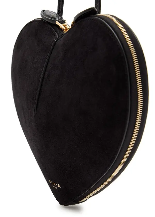 Alaïa Le Coeur Suede And Leather Cross-body Bag