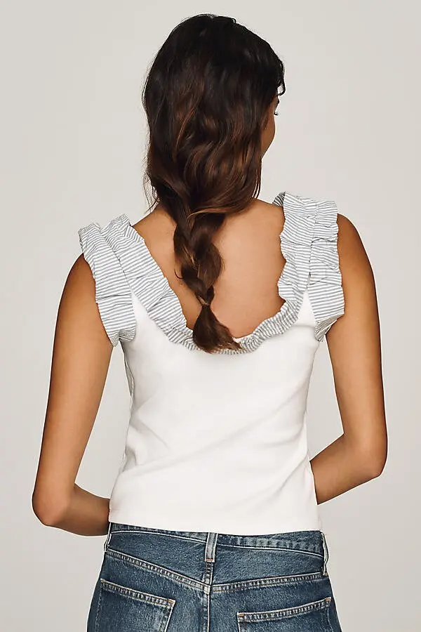 Maeve Cotton Contrast Tank Top