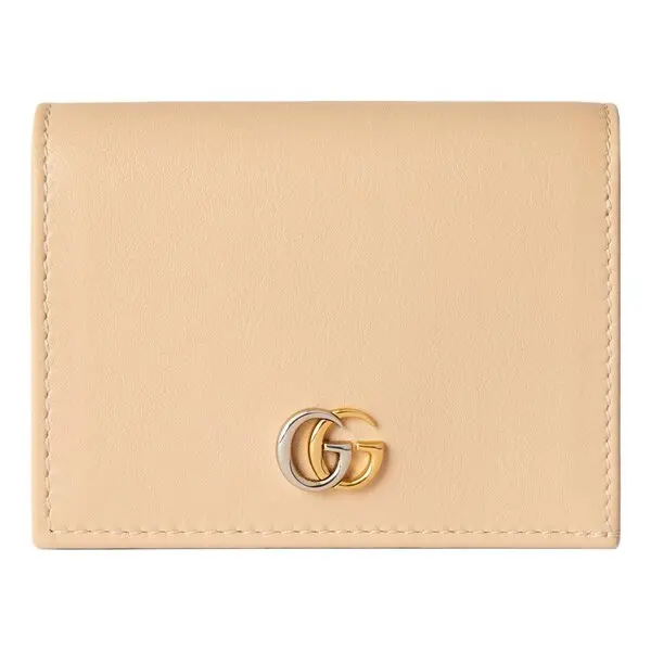 Gucci Gg Marmont Card Case Wallet 'light - Beige