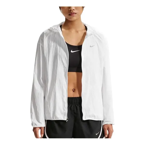 Nike Tempo Lightweight Uv Protection Jacket - White