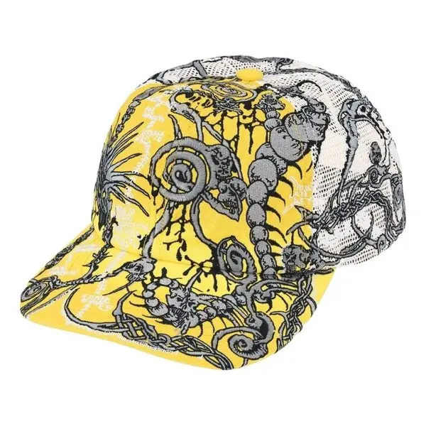 Supreme Ss26 Wombat Embroidered Mesh Back 6-panel Cap - Yellow