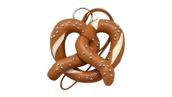 Marc Jacobs Soft Pretzel Bag Charm With Stud Embellishments